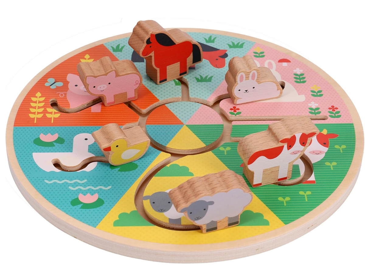 Farm Animals Wooden Sliding Maze – Stay Forever